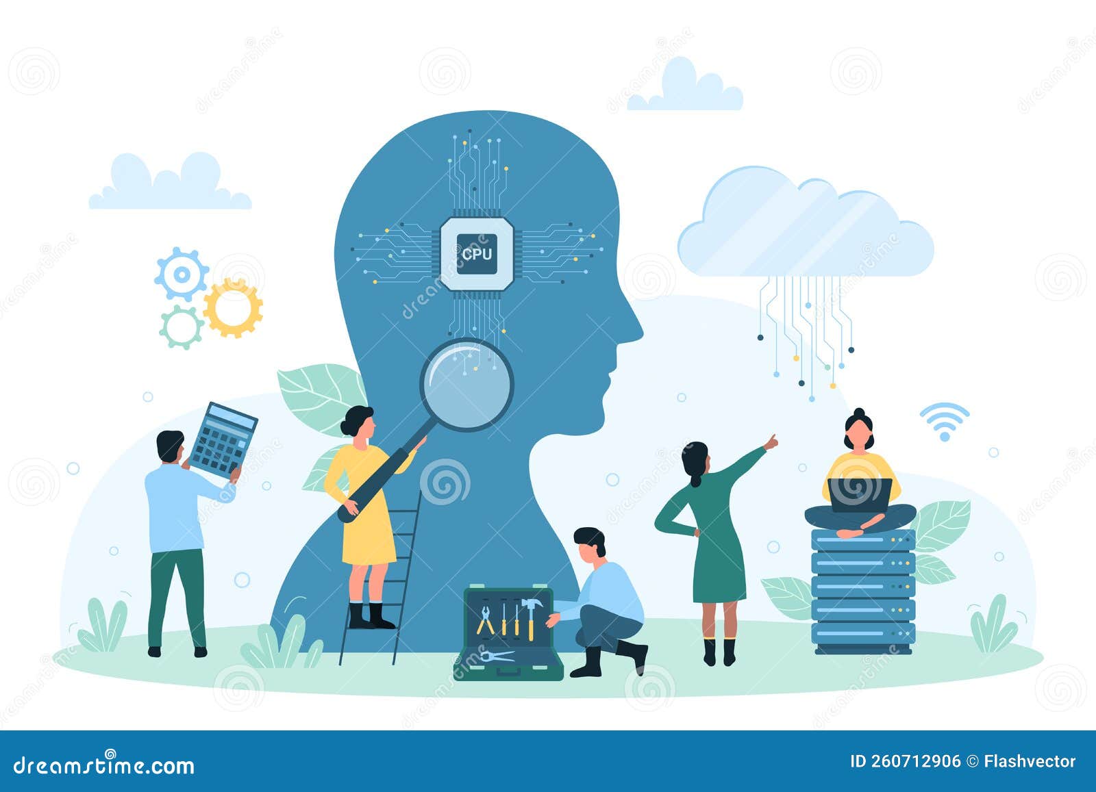 People Analyze Data. Analysts Research Business Statistics On Charts ...