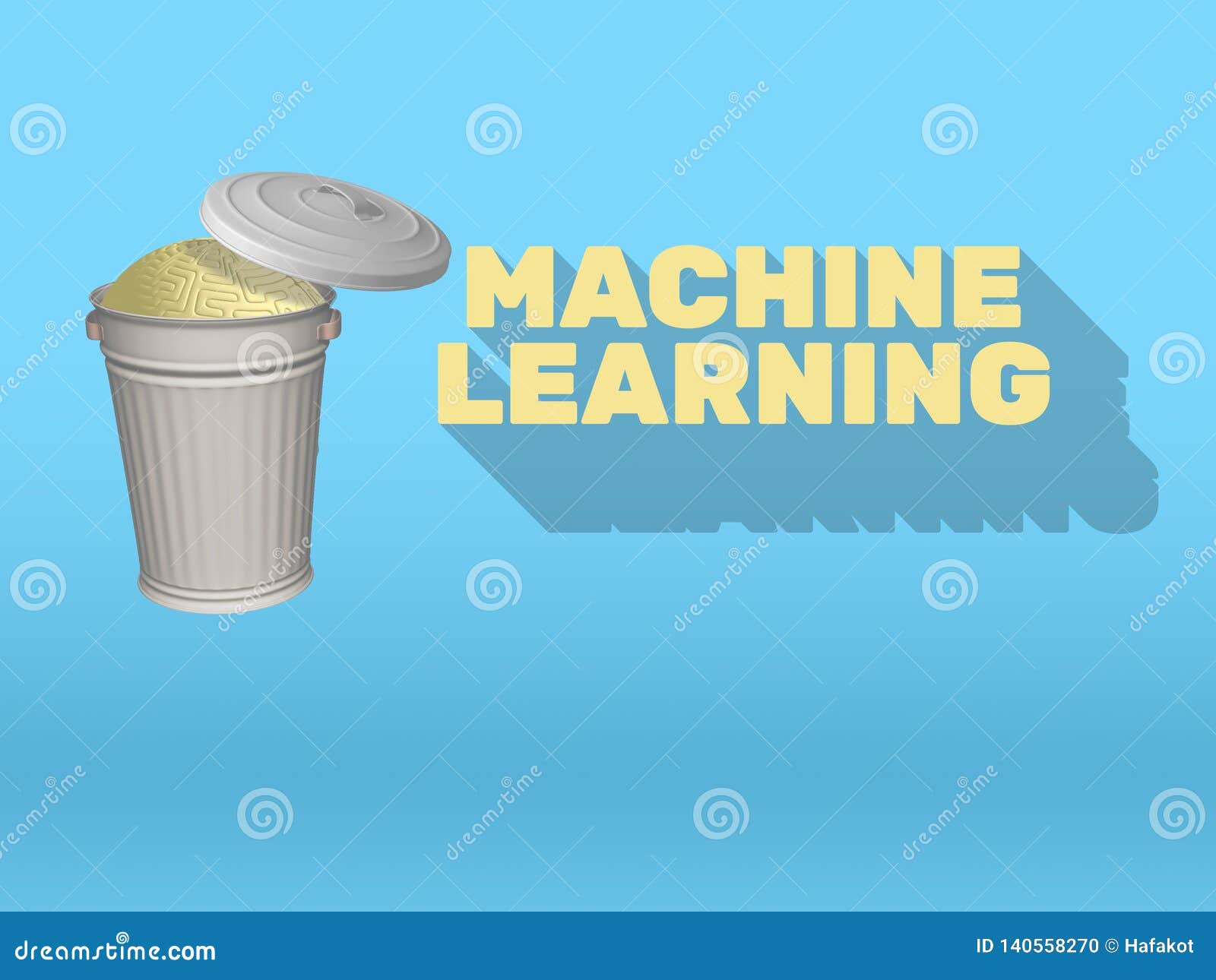 Artificial Intelligence Machine Learning Vs Human Mind Stock ...