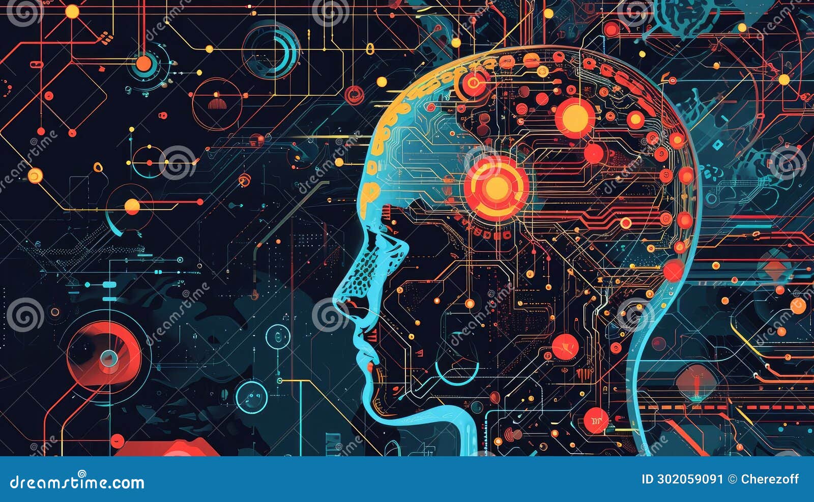 Artificial Intelligence and Man Stock Image - Image of person ...