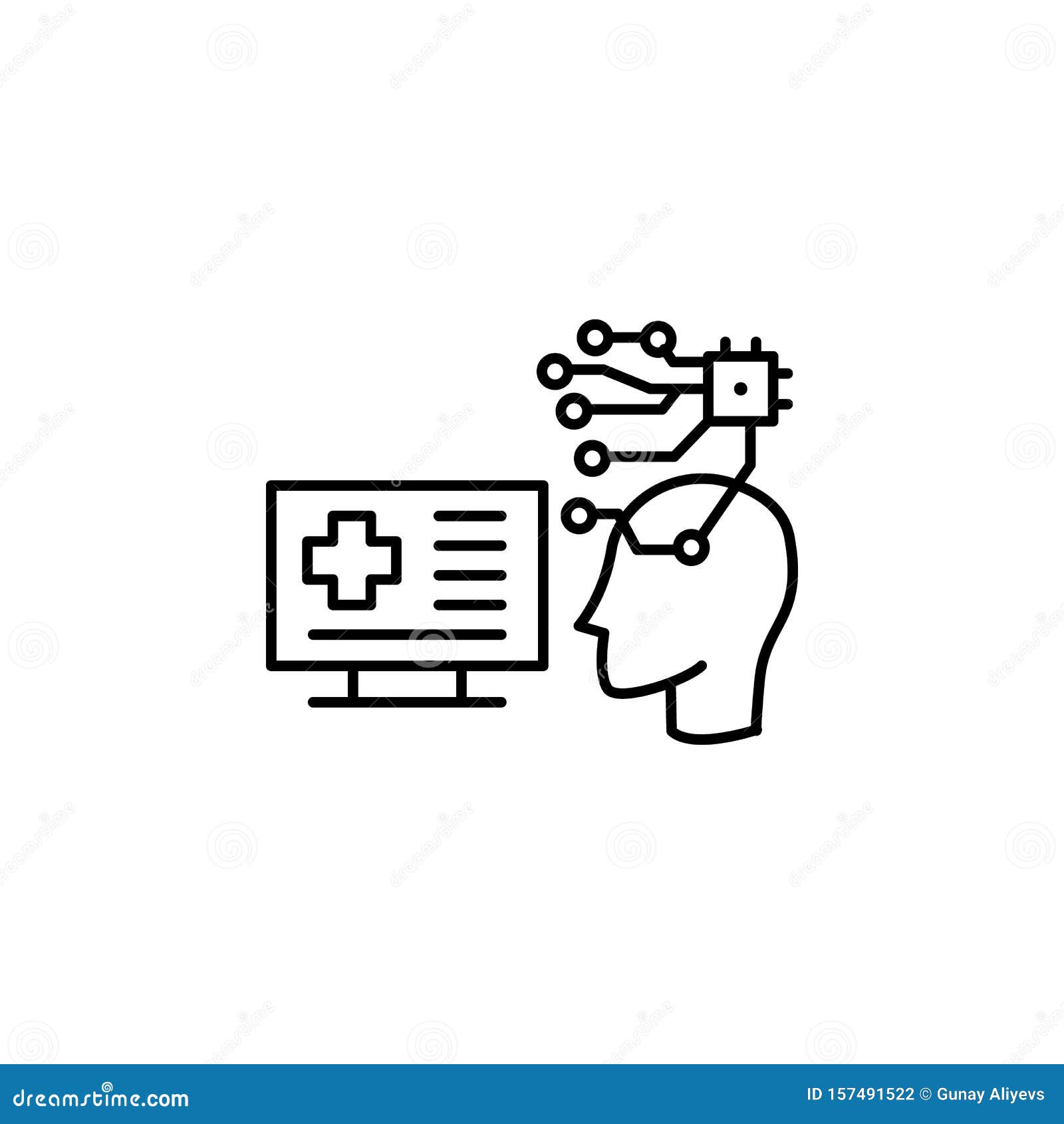 Artificial Intelligence, Medicine Icon. Element of Medicine Technology ...