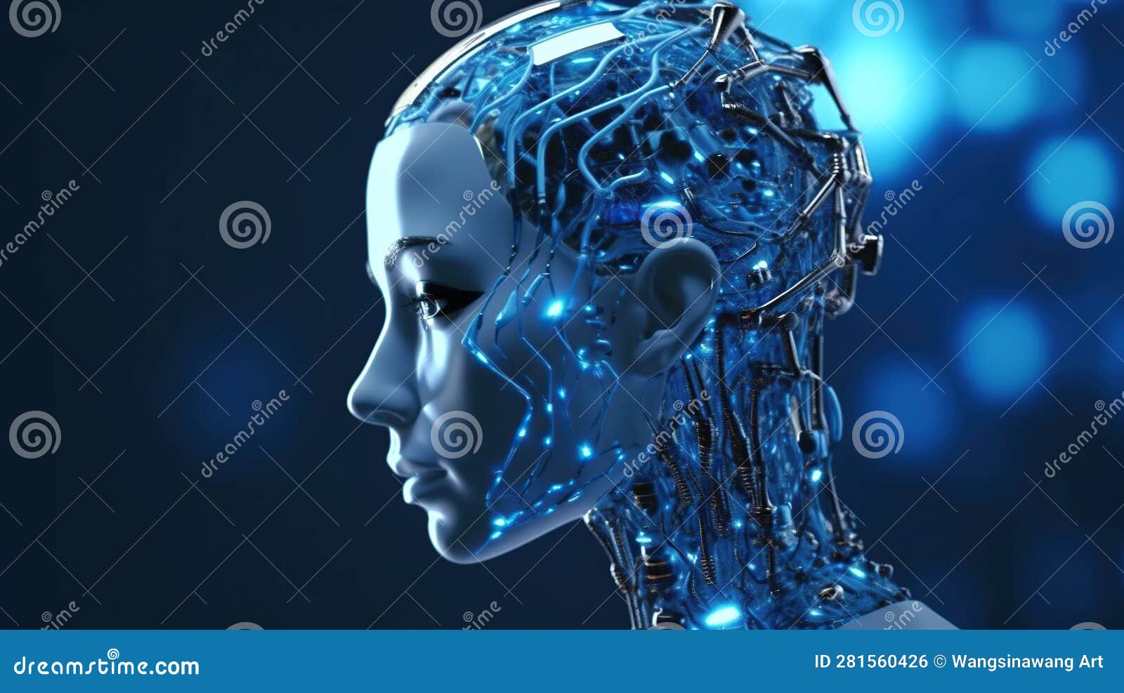 Artificial Intelligence.a Microchip in the Cybor AI Generated Image ... Artificial Intelligence.a Microchip in the Cybor AI Generated Image ...