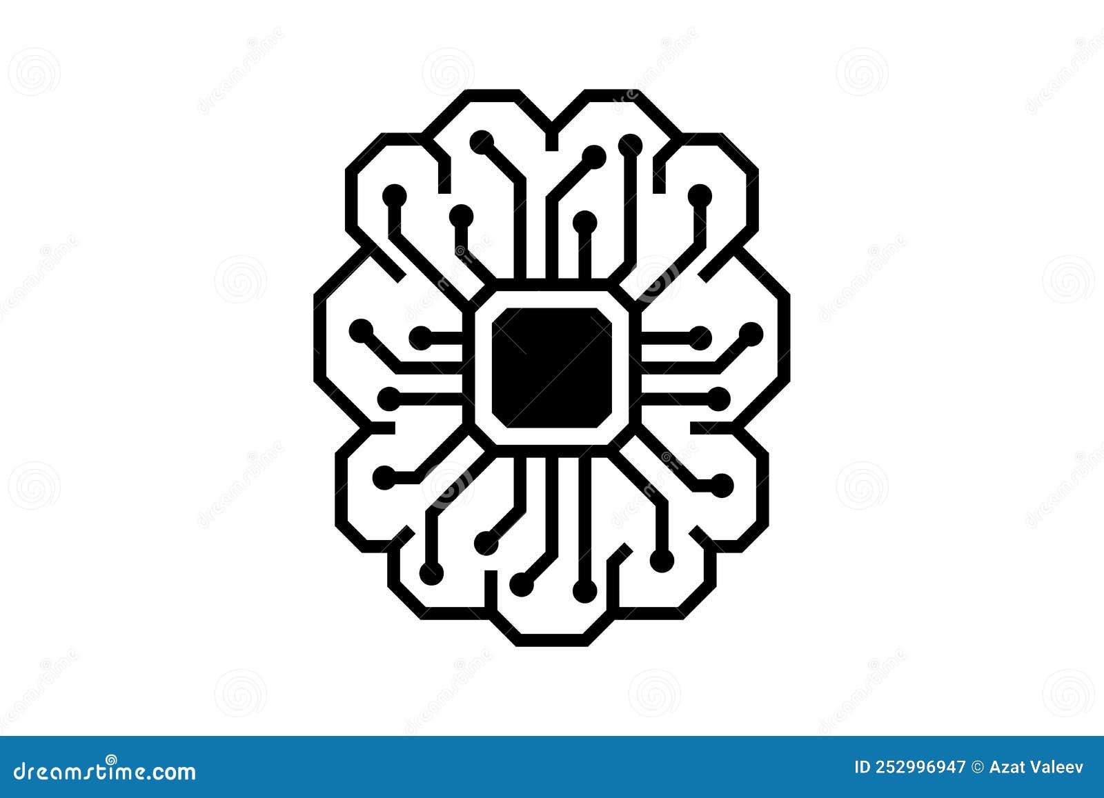 5G Network Processor Illustration. Mobile Wireless Internet Of Next ...
