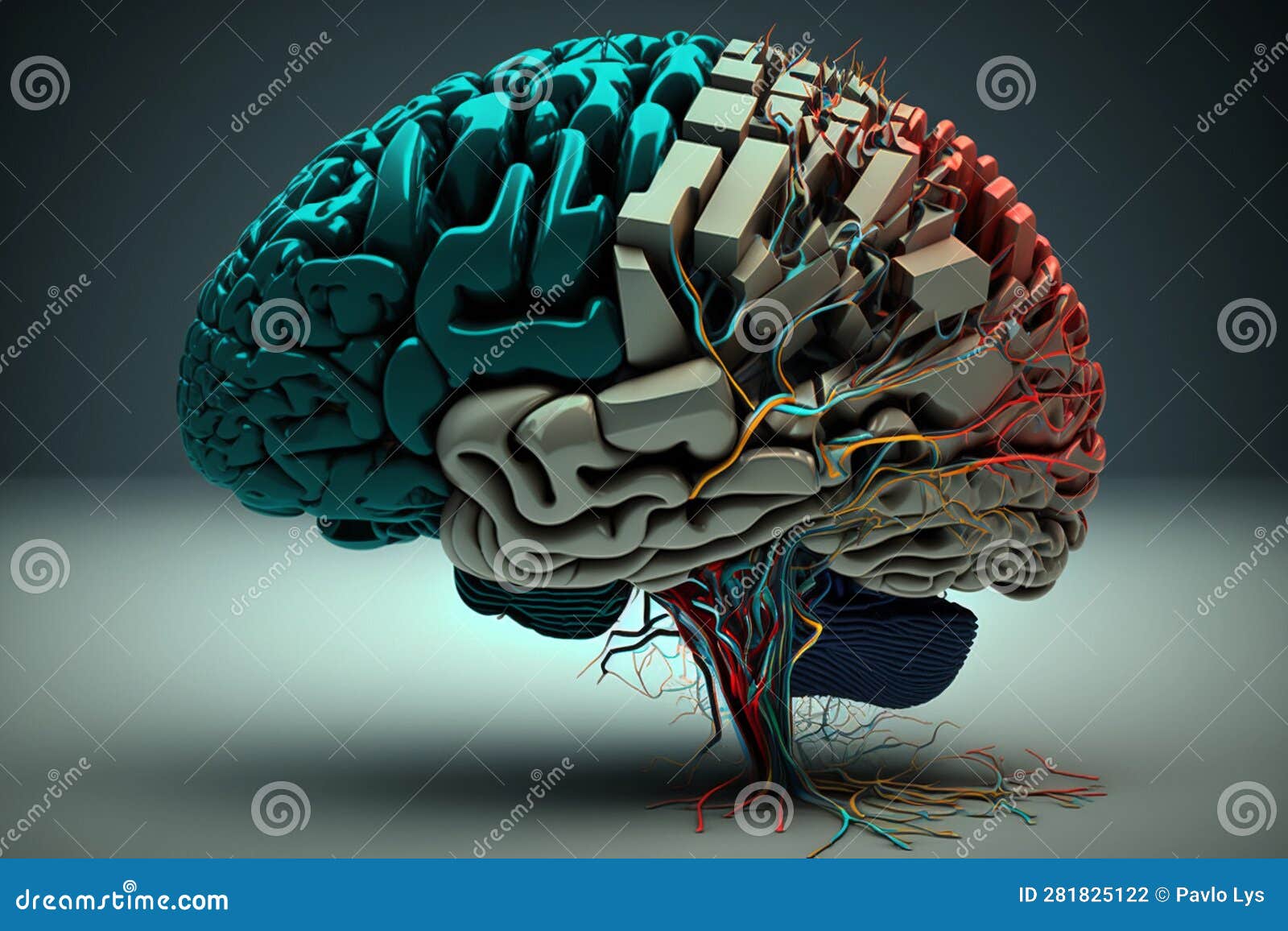 Artificial Intelligence. Mind and Knowledge Stock Illustration ...