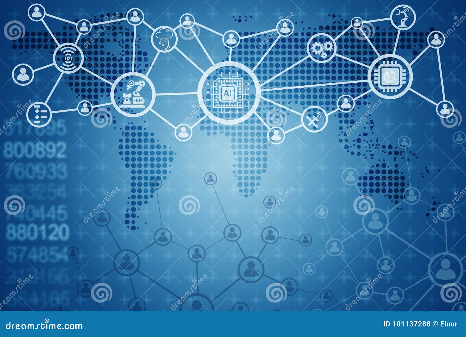 The Artificial Intelligence Modern Computing Concept Stock Illustration ...