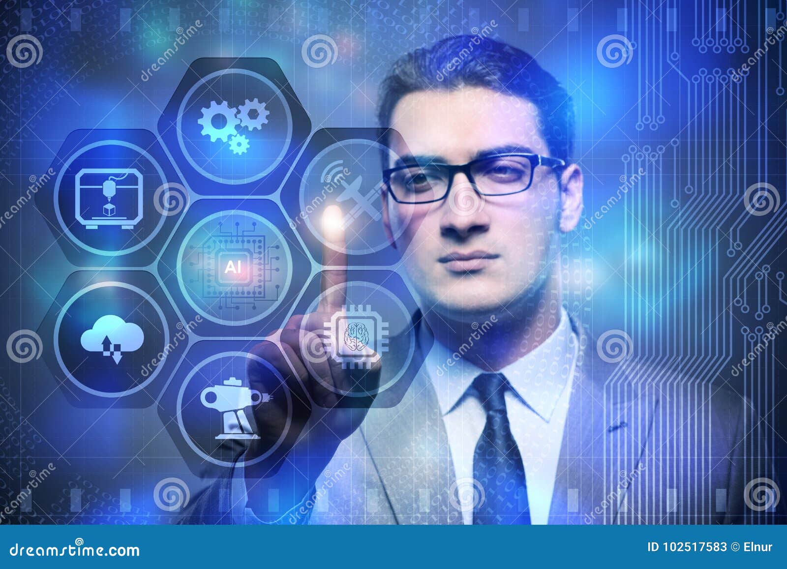 The Artificial Intelligence Modern Computing Concept Stock Illustration ...
