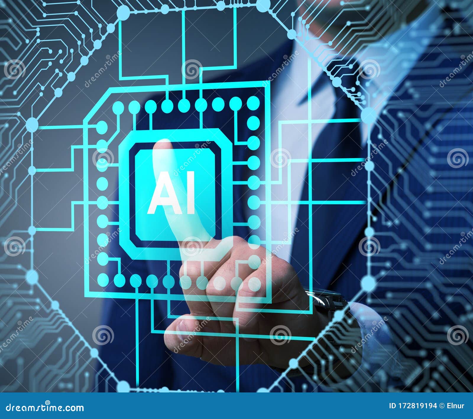 Artificial Intelligence Modern Computing Concept Stock Photo - Image of ...