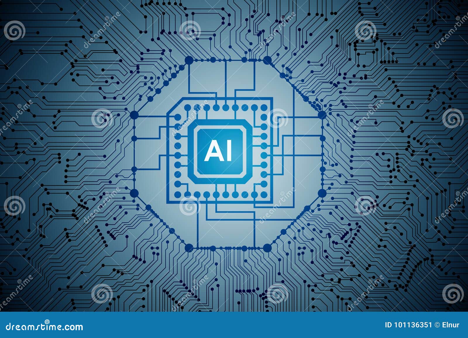 The Artificial Intelligence Modern Computing Concept Stock Illustration ...