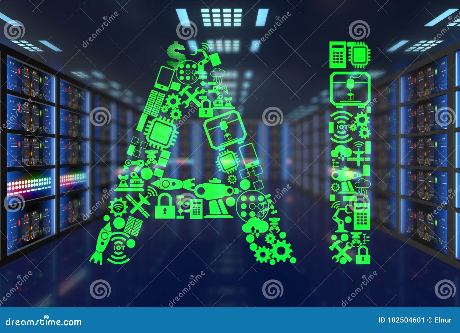 The Artificial Intelligence Modern Computing Concept Stock Illustration ...