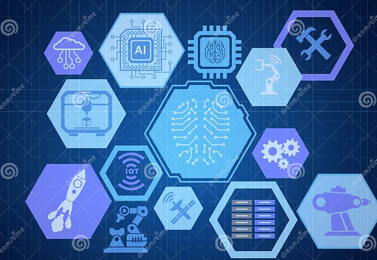 Artificial Intelligence Modern Computing Concept Stock Illustration ...