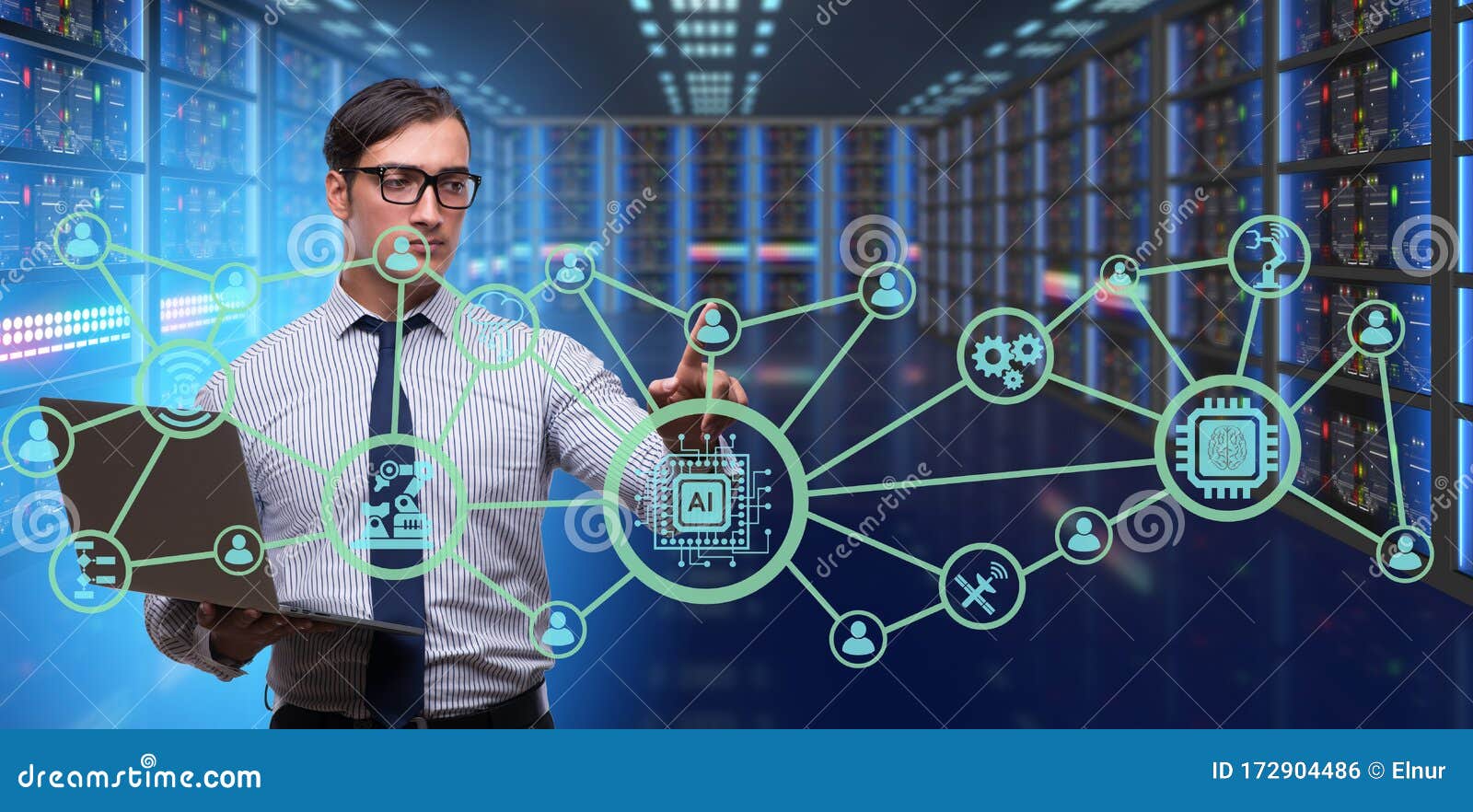 Artificial Intelligence Modern Computing Concept Stock Photo - Image of ...