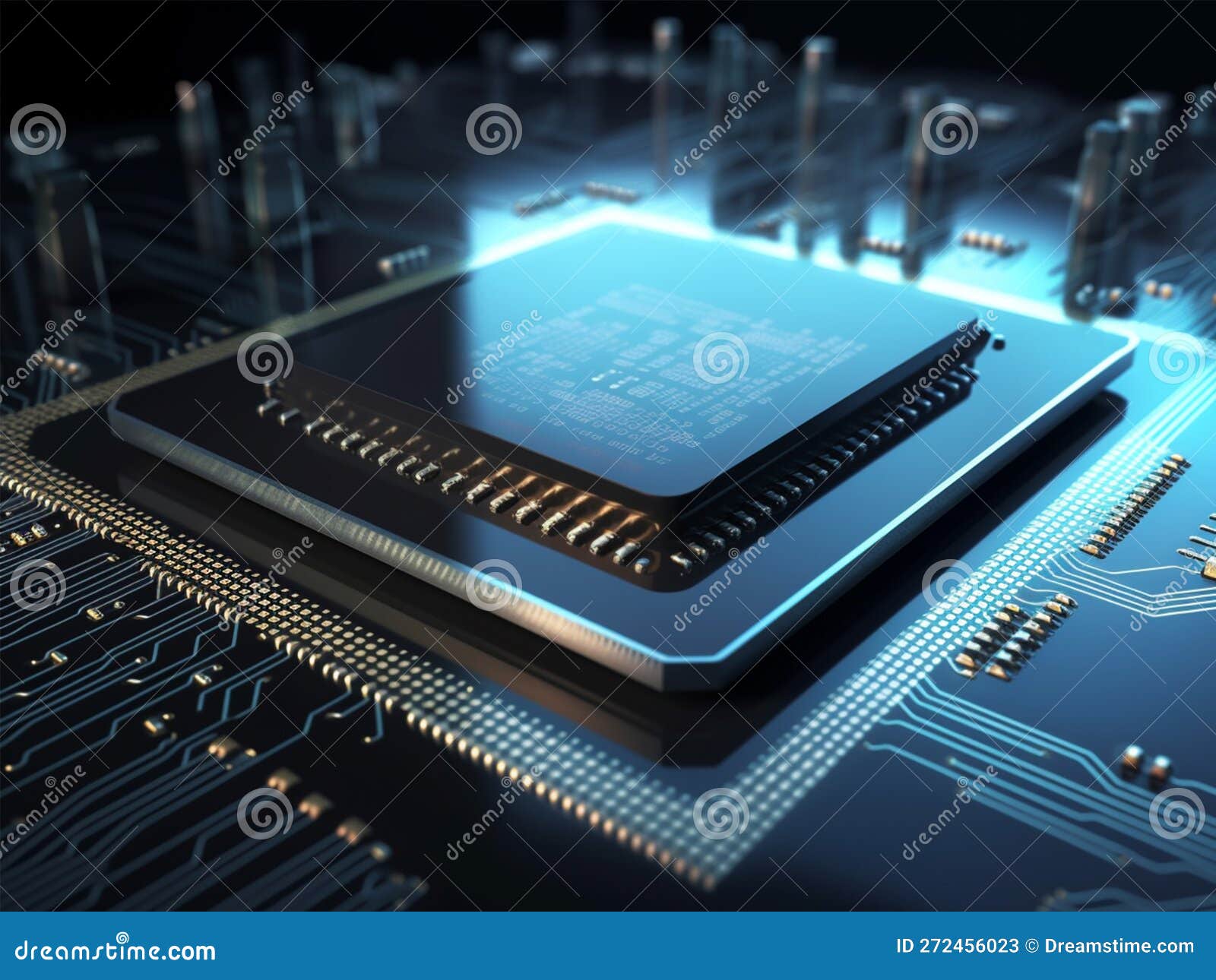 Mainboard, Integrated Board Foundation Of Computer Cartoon Vector ...
