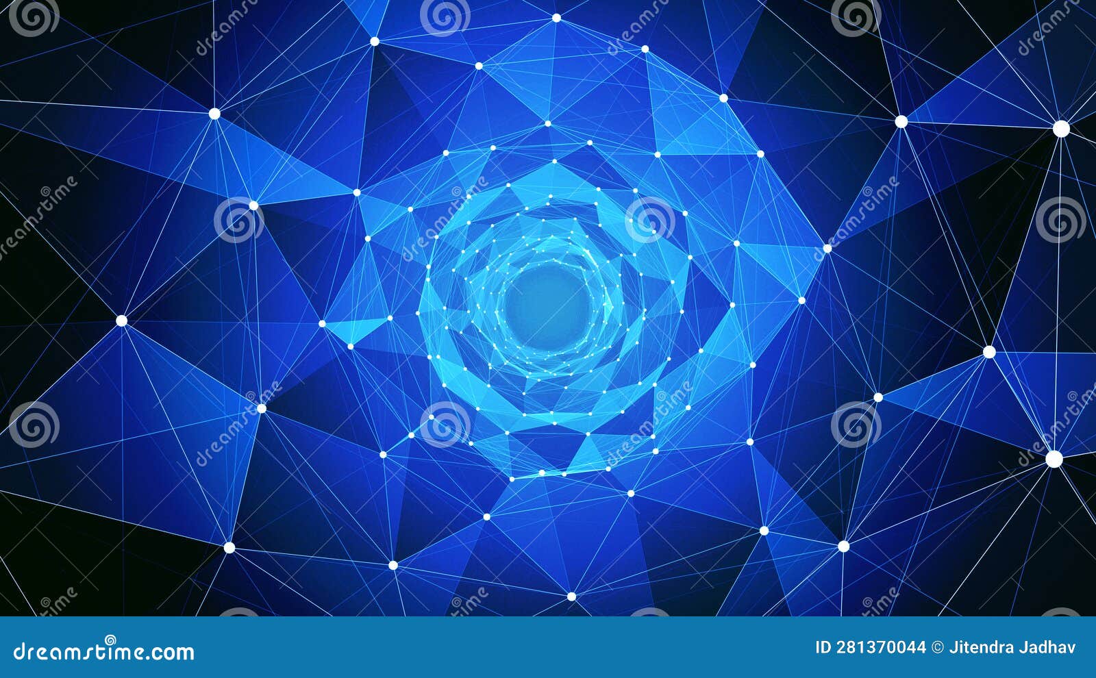 Artificial Intelligence Network Connection Structure Stock Illustration ...