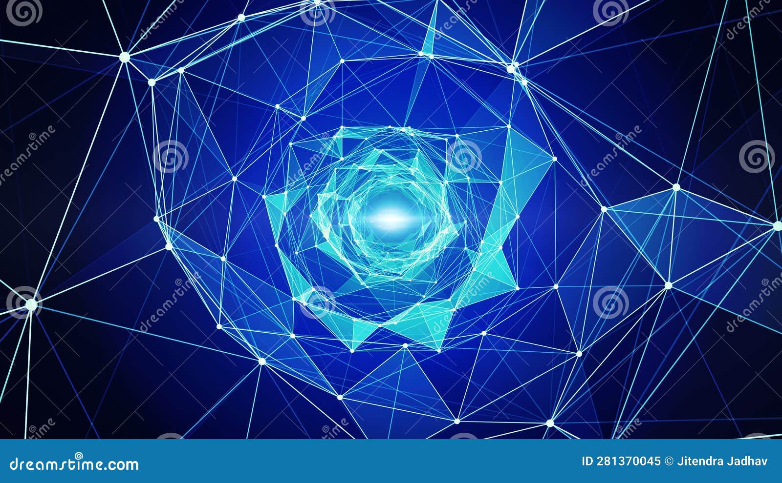 Artificial Intelligence Network Connection Structure Stock Illustration ...