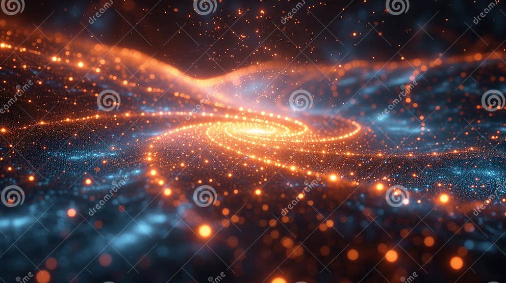 An Artificial Intelligence Network Hub in a Digital World. a Vast, Sprawling Network of Luminous ...