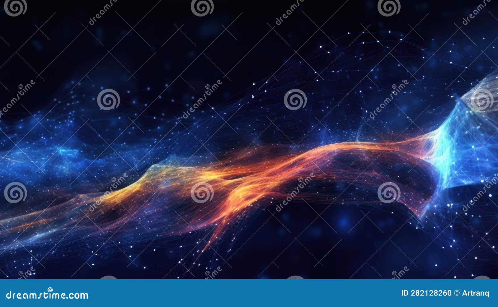 Artificial Intelligence Network Visualization with Colorful Abstract ...