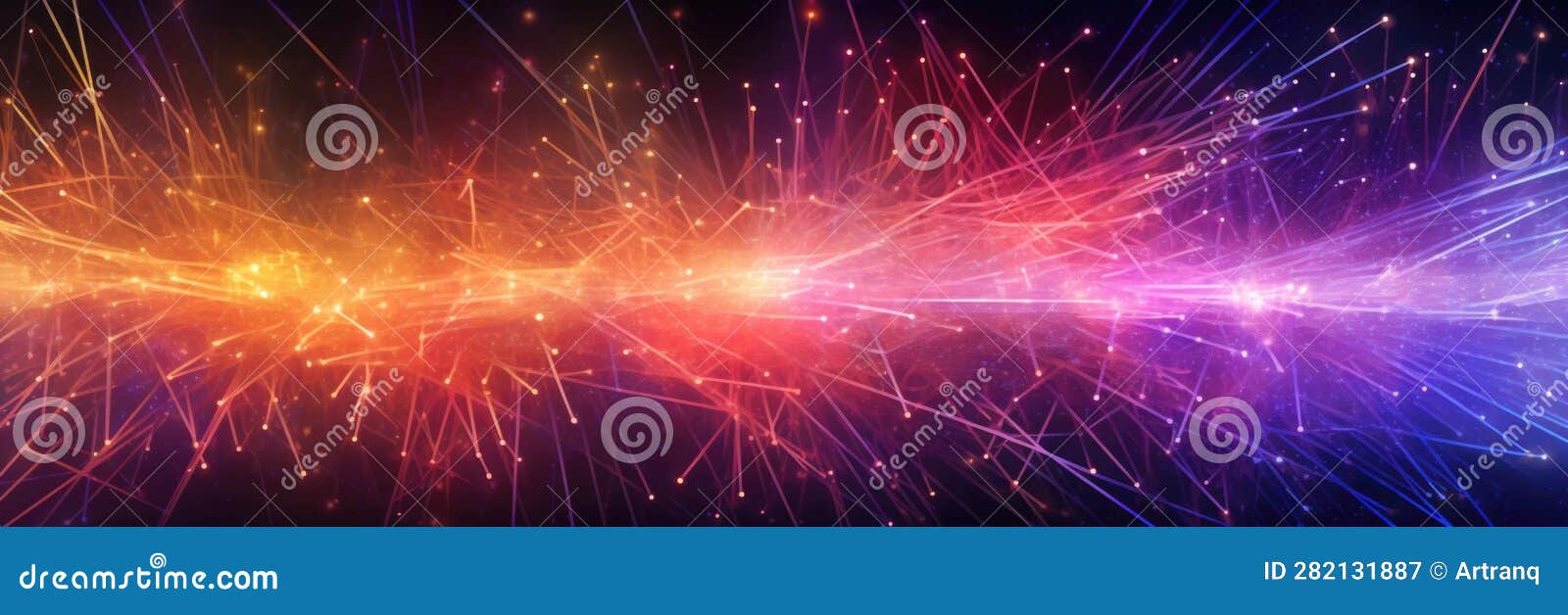 Artificial Intelligence Network Visualization with Colorful Explosions ...