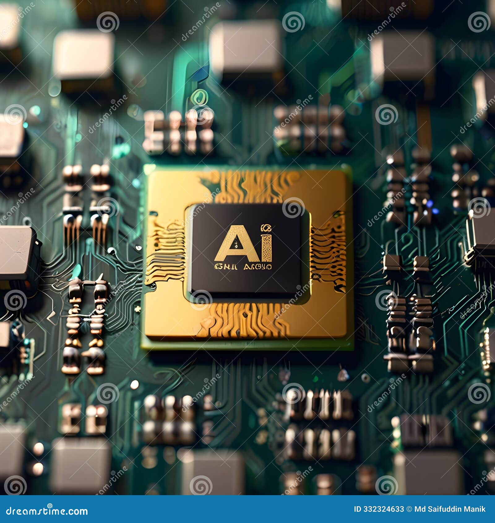 CPU Central Computer Processors Cyber Technology Concept. Stock ...