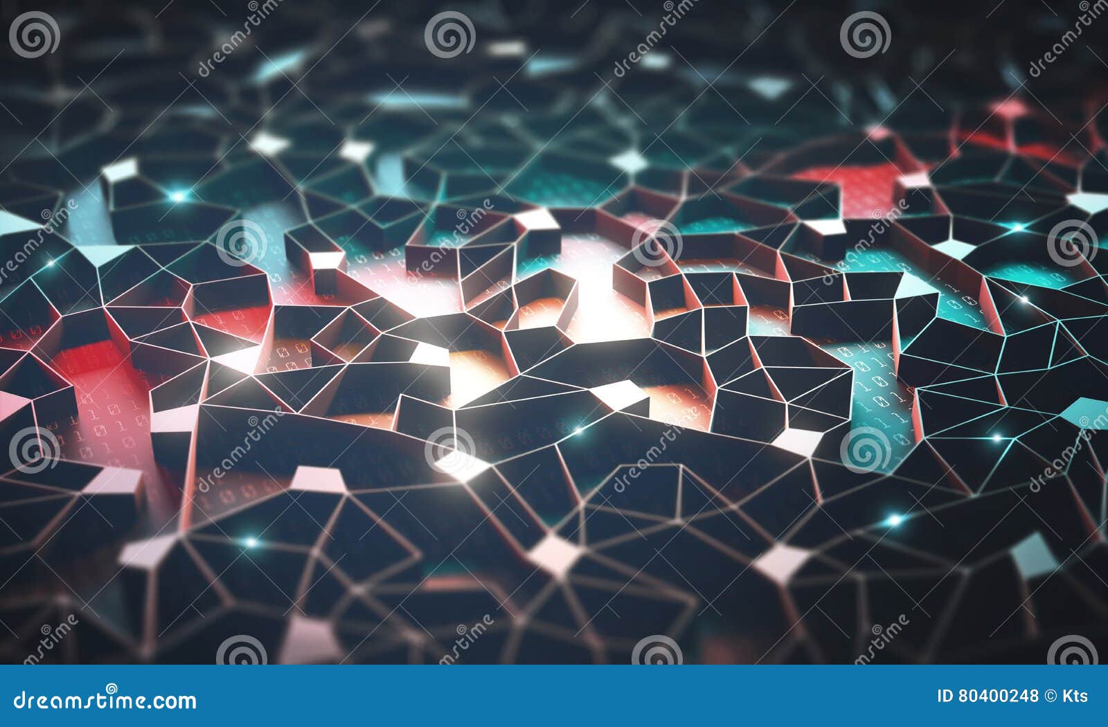 Artificial Intelligence / Neural Network Stock Photo - Image of binary ...