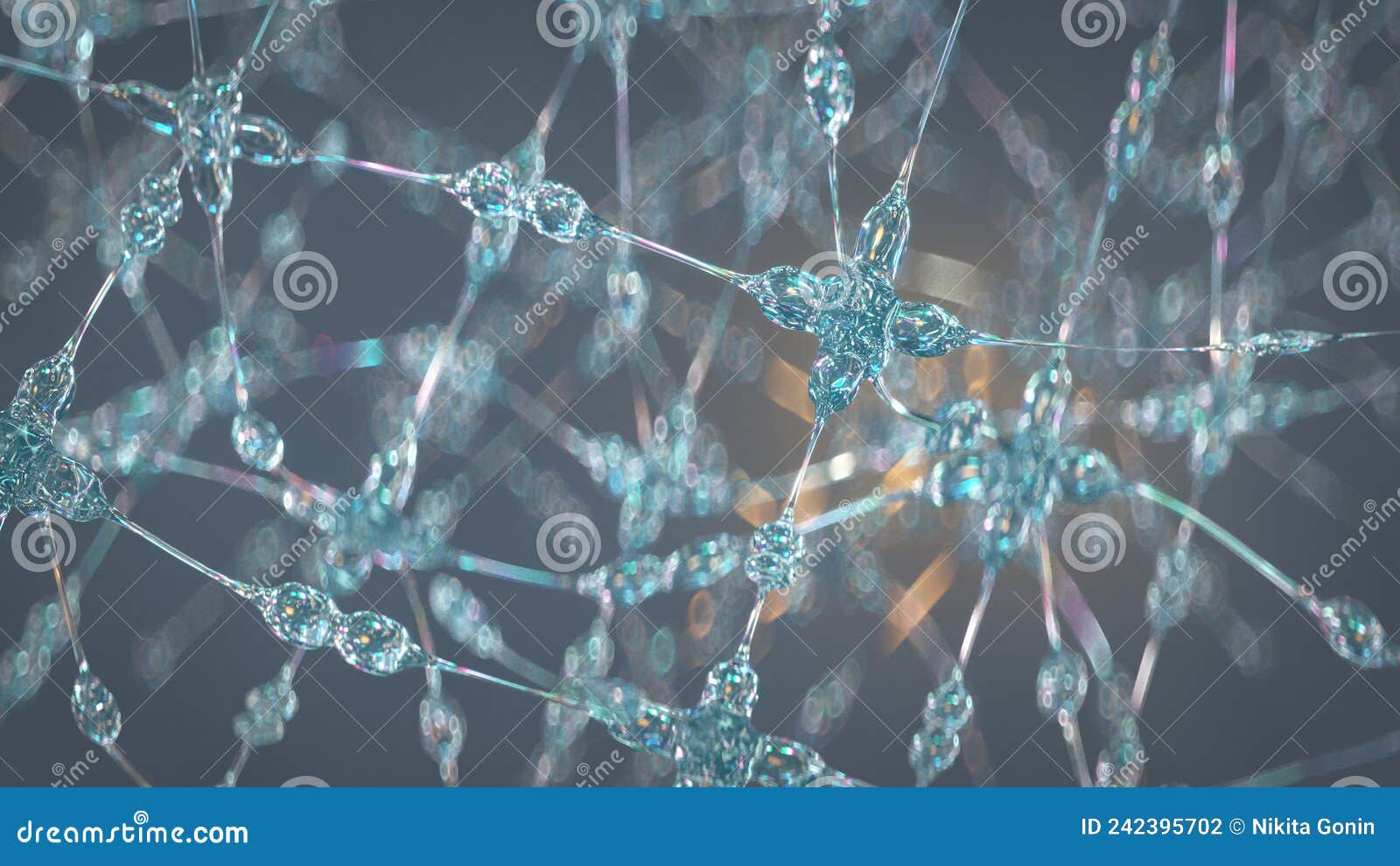 Artificial Intelligence Neural Network 3D Render Stock Illustration ...