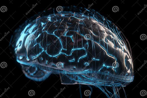 Artificial Intelligence Neural Networks Brain Concept. Stock ...