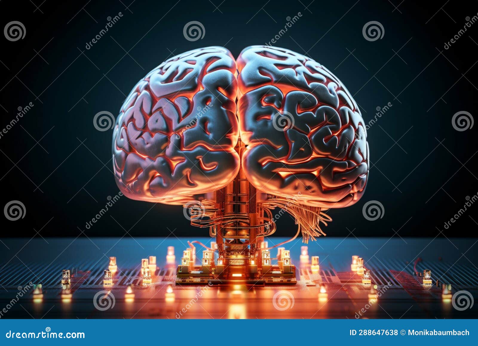 Artificial Intelligence Neural Networks Brain Concept Stock ...