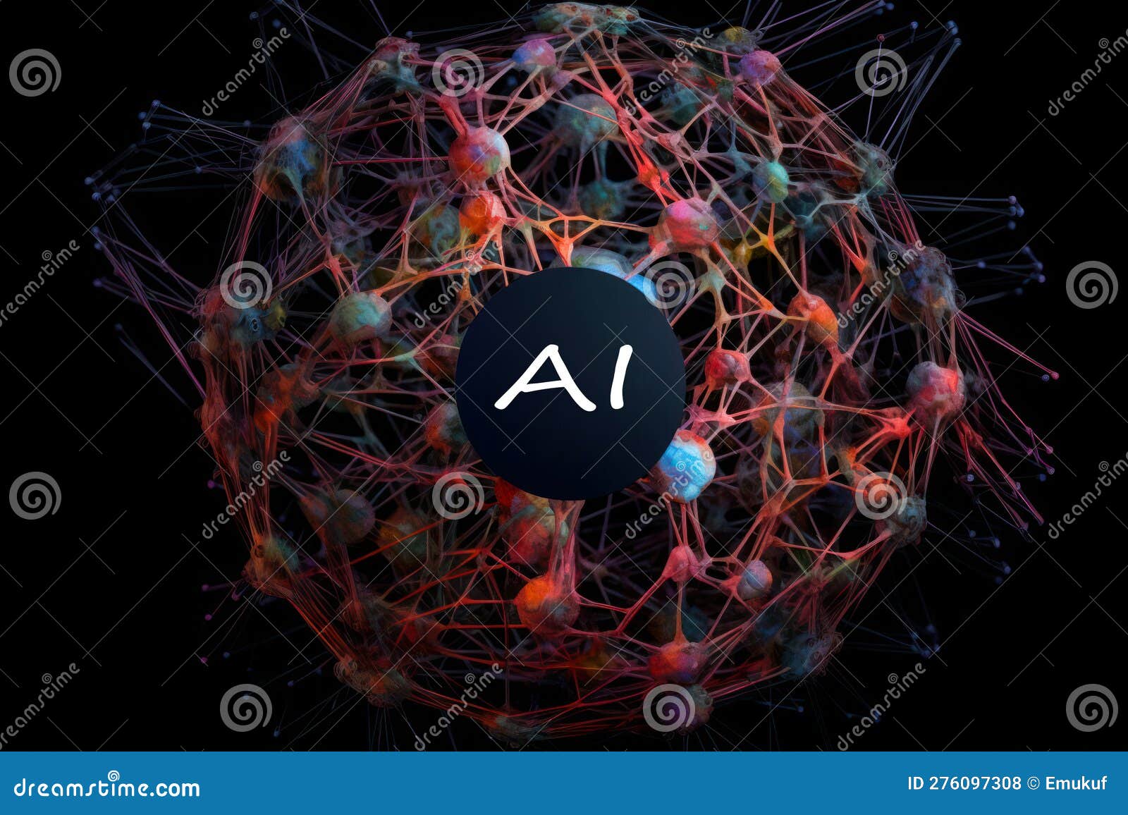 Artificial Intelligence and Neural Networks Logo Generative Ai Stock ...
