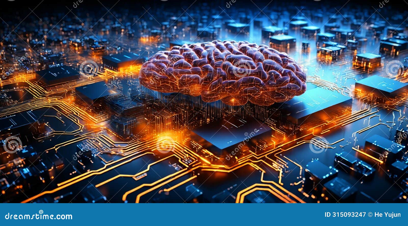 Artificial Intelligence Neurological Data Brain?Industrial Brain Stock ...