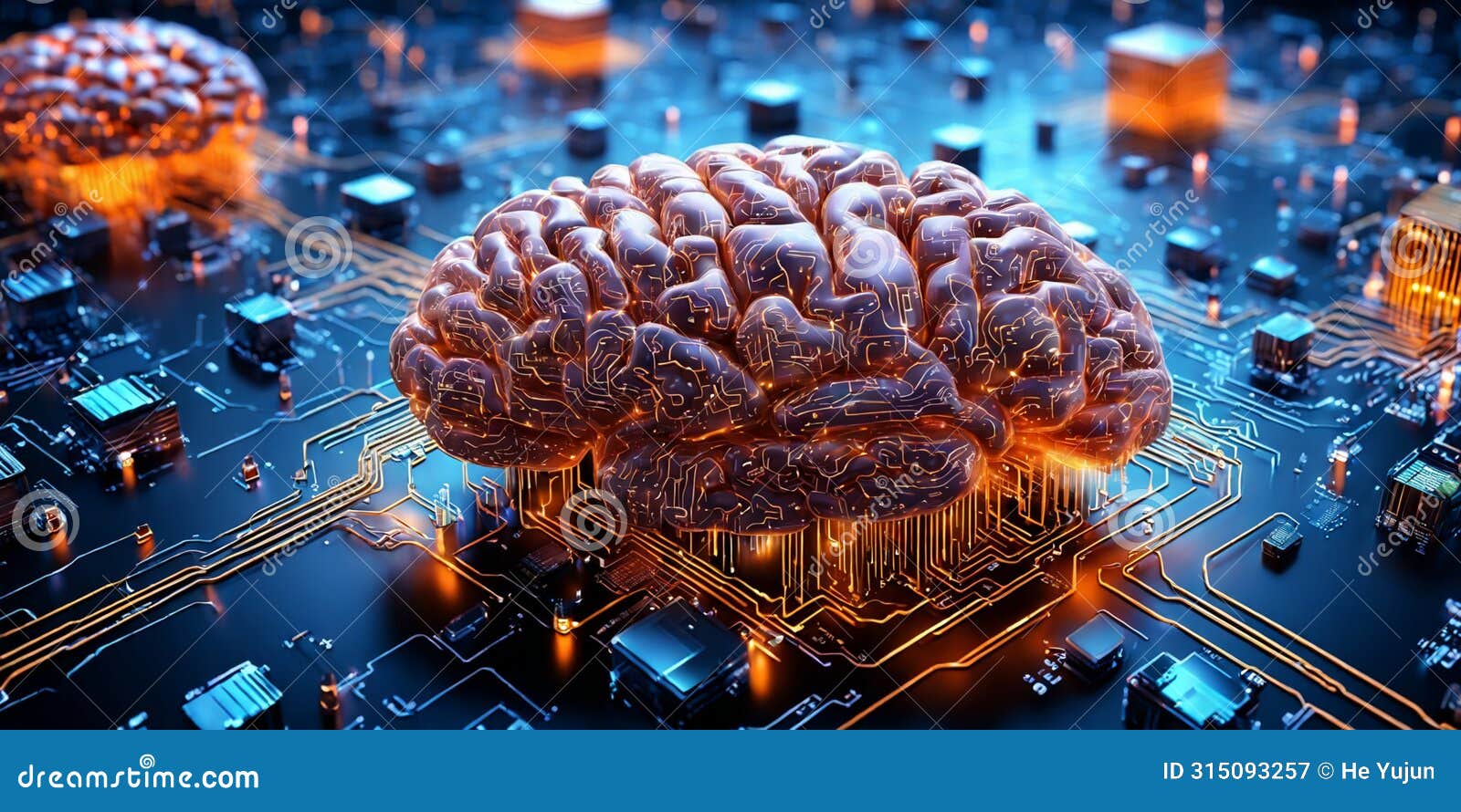 Artificial Intelligence Neurological Data Brain?Industrial Brain Stock ...