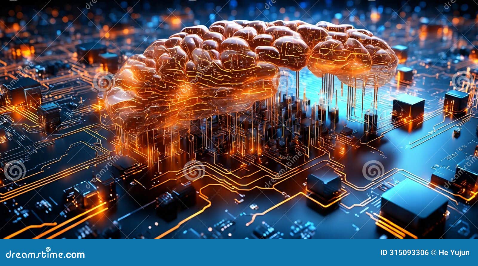 Artificial Intelligence Neurological Data Brain?Industrial Brain Stock ...