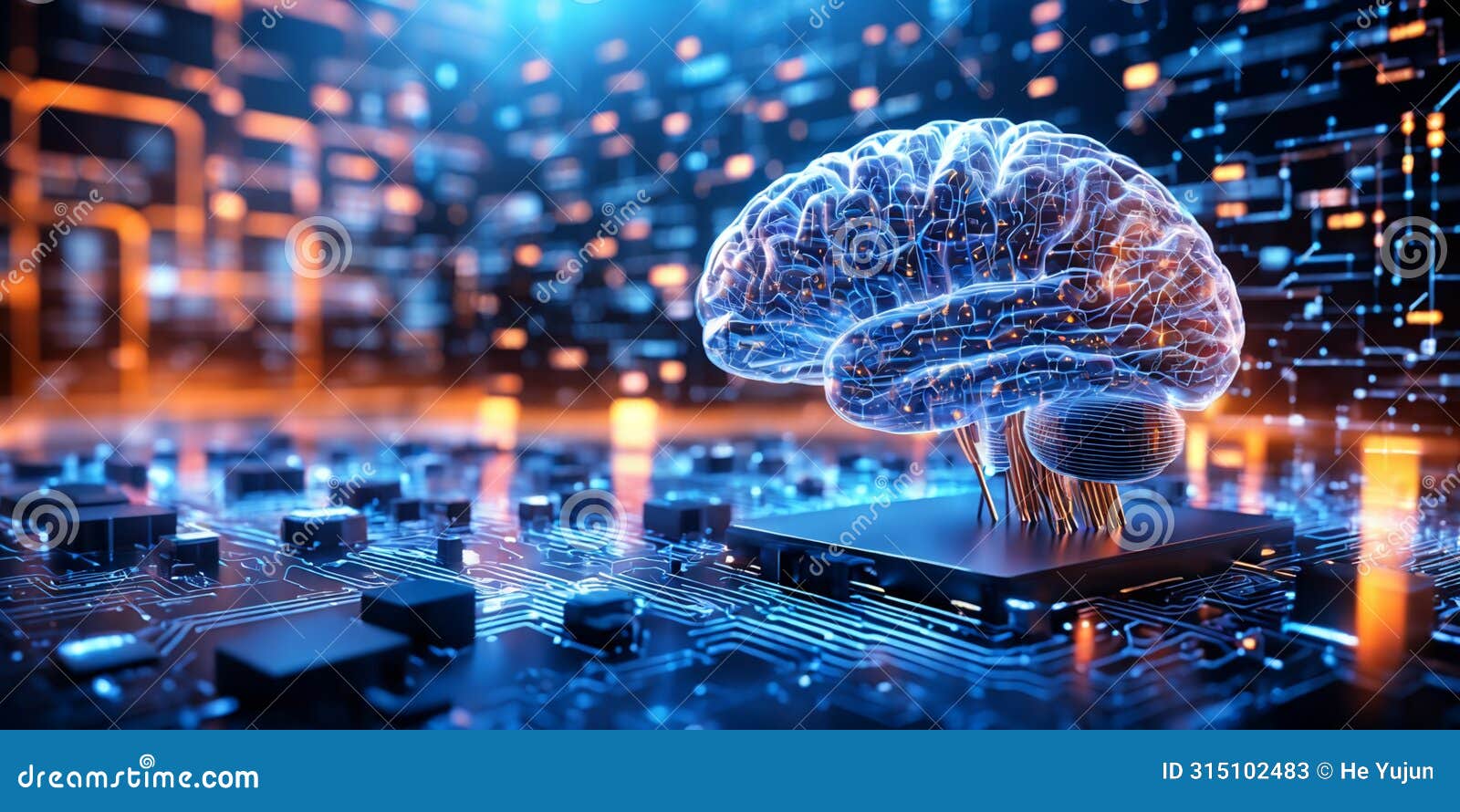 Artificial Intelligence Neurological Data Brain?Industrial Brain Stock ...