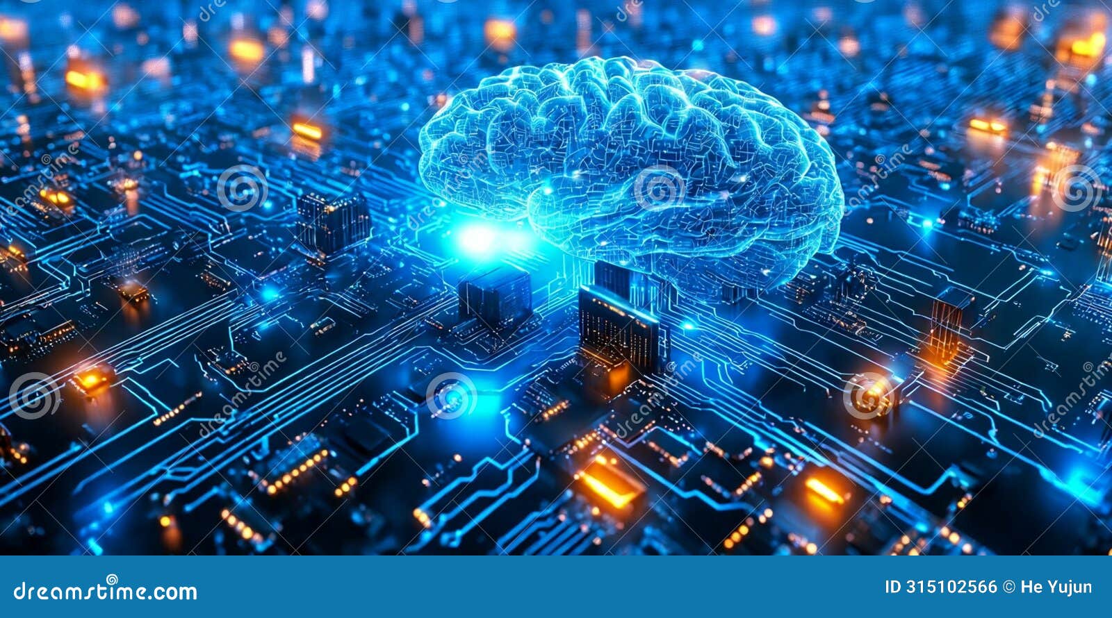 Artificial Intelligence Neurological Data Brain?Industrial Brain Stock ...