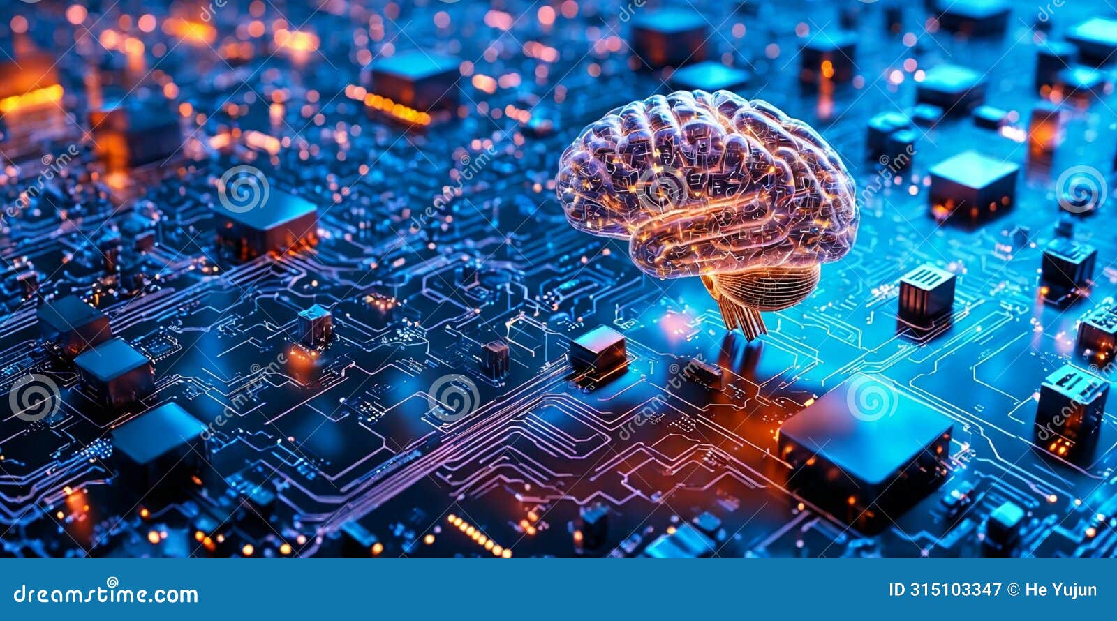 Artificial Intelligence Neurological Data Brain,Industrial Brain,Gpu ...