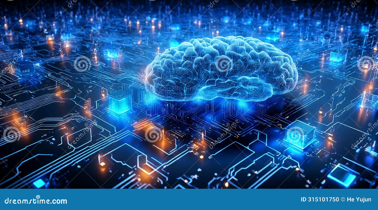 Artificial Intelligence Neurological Data Brain?Industrial Brain Stock ...