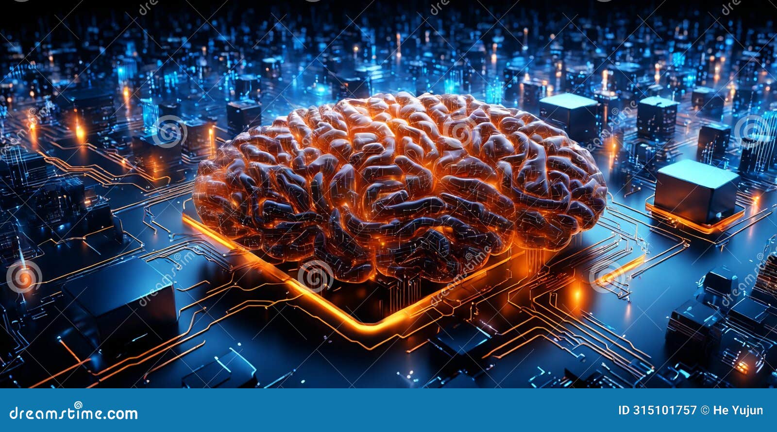 Artificial Intelligence Neurological Data Brain?Industrial Brain Stock ...