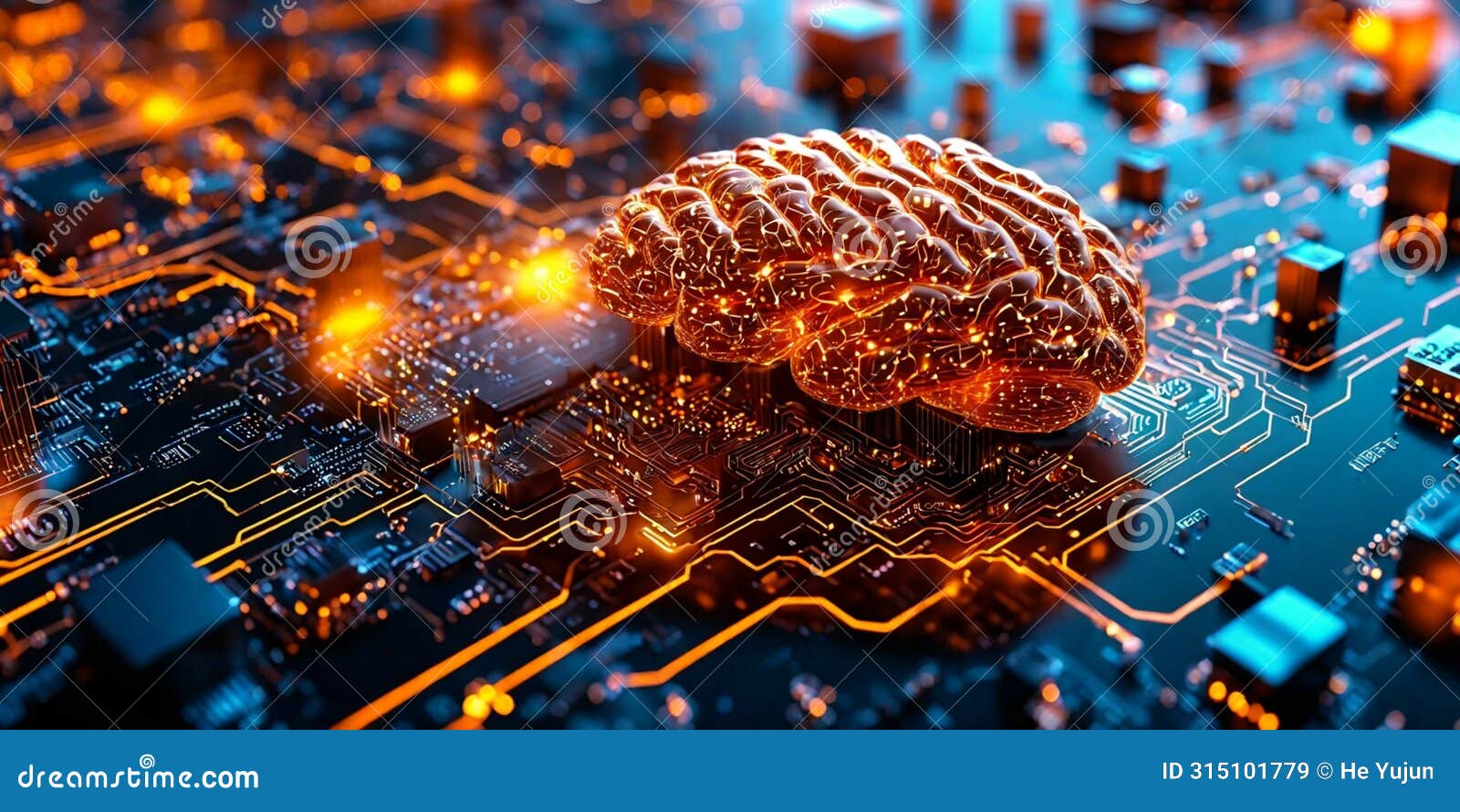 Artificial Intelligence Neurological Data Brain?Industrial Brain Stock ...