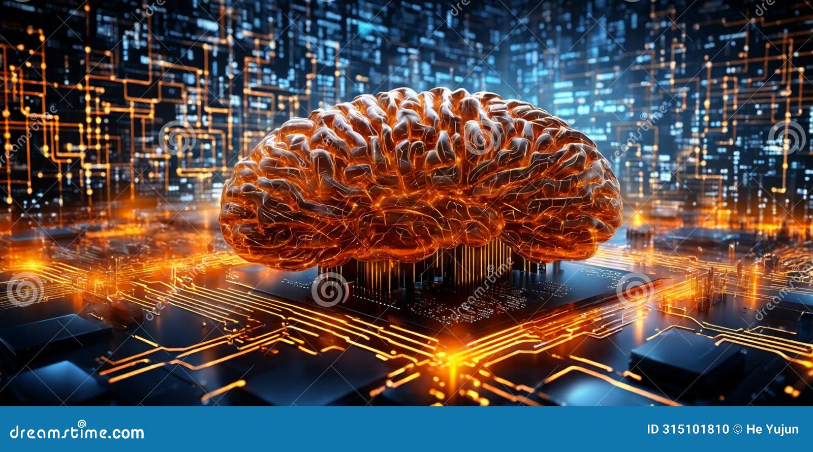 Artificial Intelligence Neurological Data Brain?Industrial Brain Stock ...