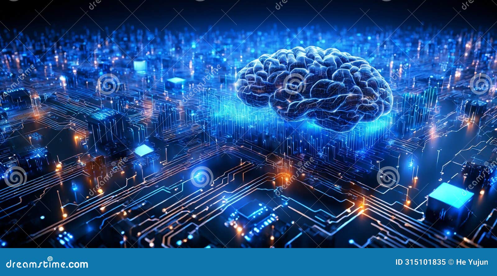 Artificial Intelligence Neurological Data Brain?Industrial Brain Stock ...