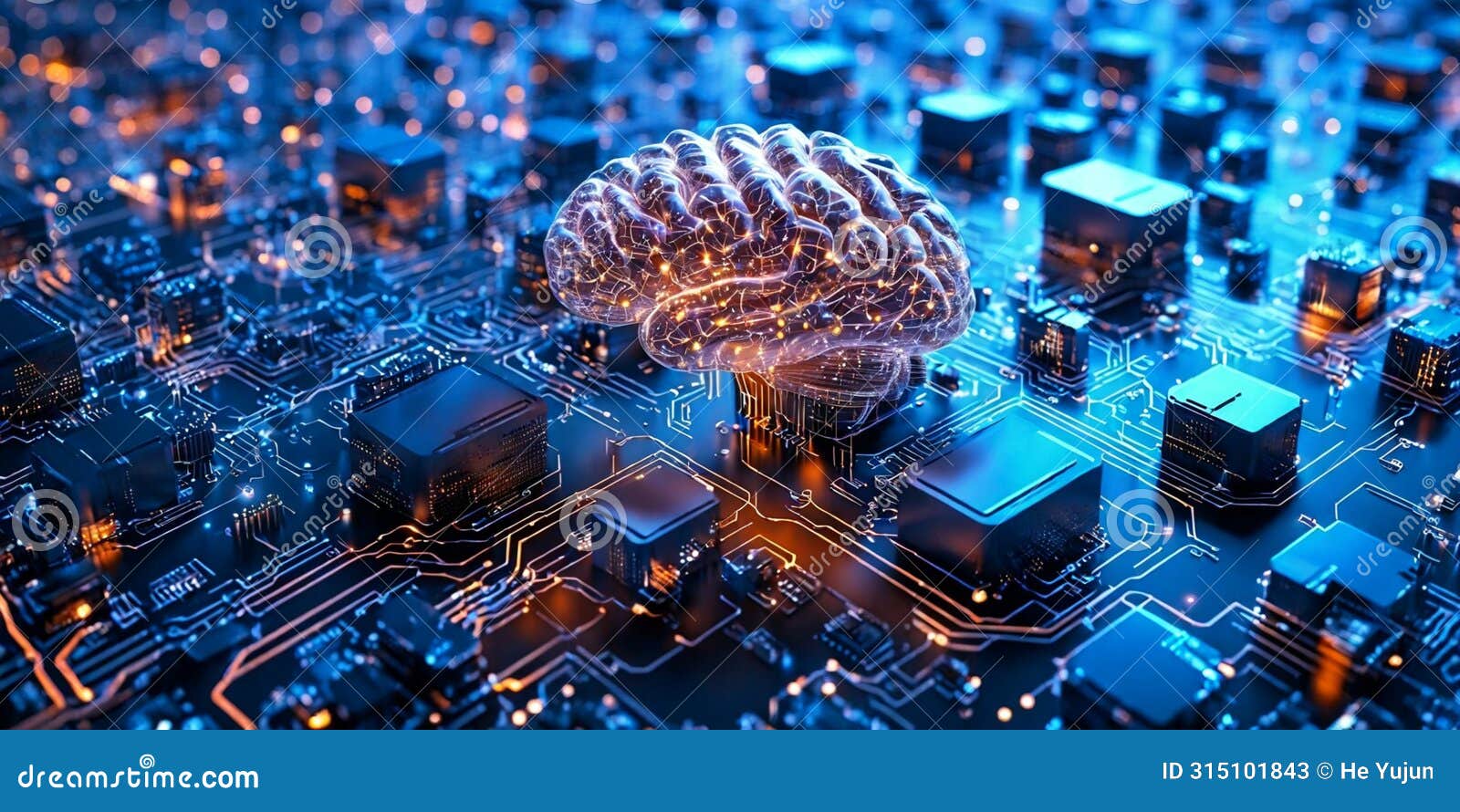 Artificial Intelligence Neurological Data Brain?Industrial Brain Stock ...