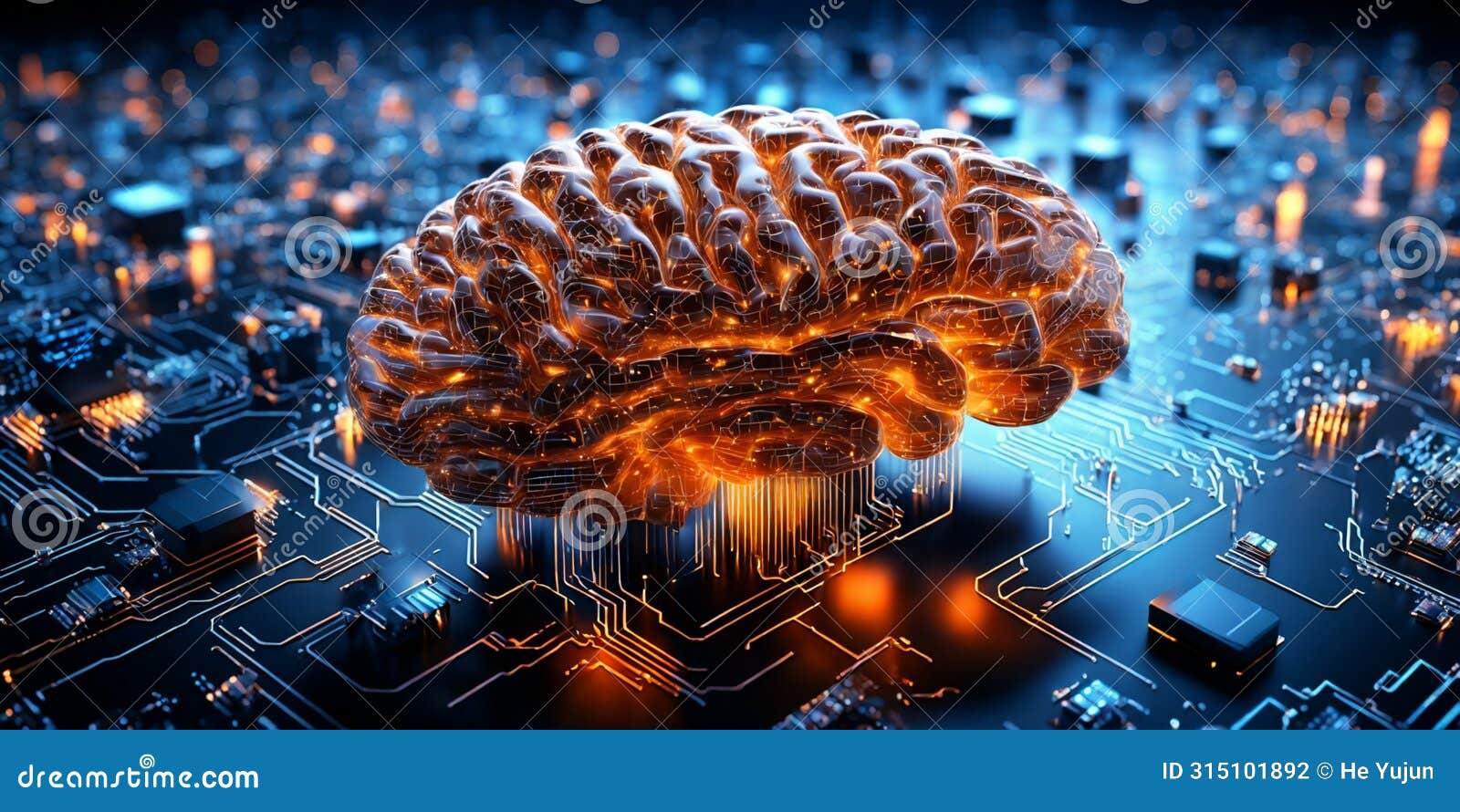 Artificial Intelligence Neurological Data Brain?Industrial Brain Stock ...