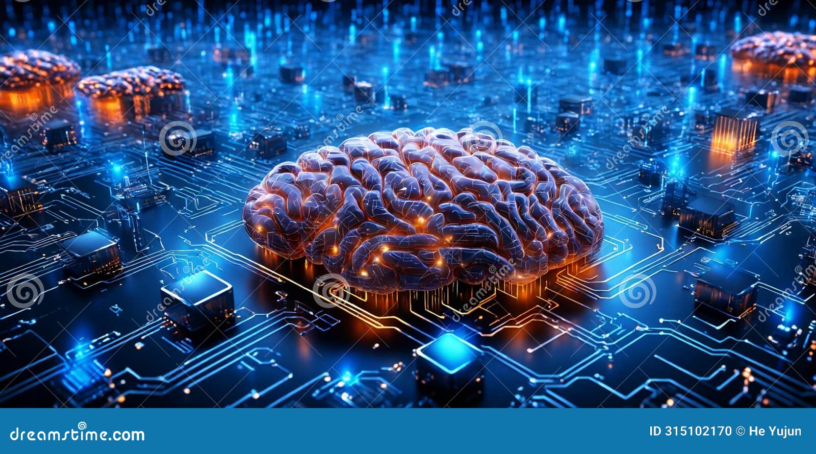 Artificial Intelligence Neurological Data Brain?Industrial Brain Stock ...