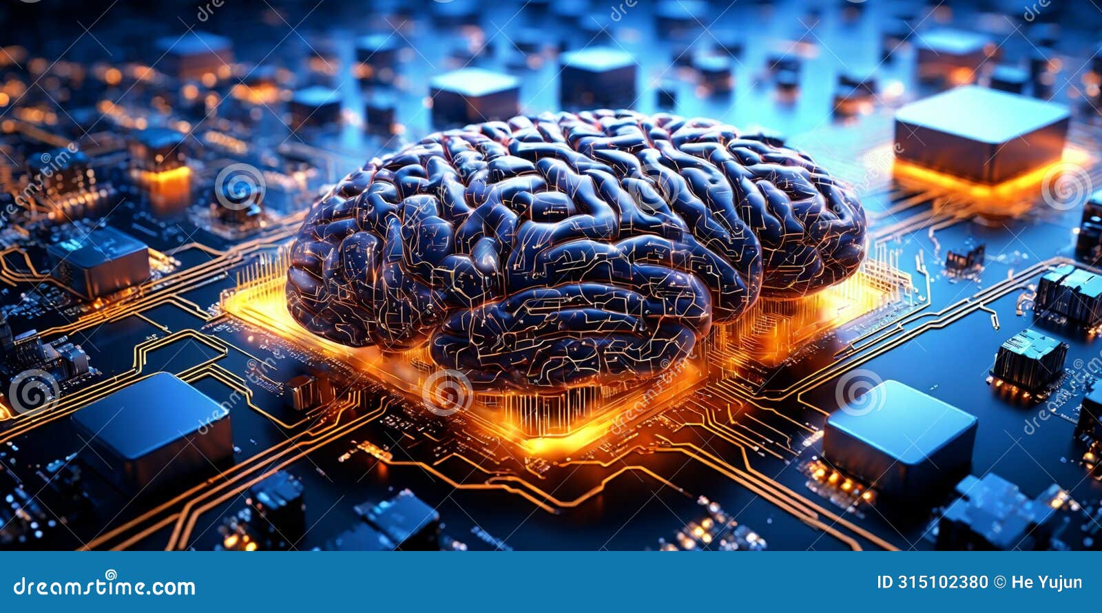 Artificial Intelligence Neurological Data Brain?Industrial Brain Stock ...