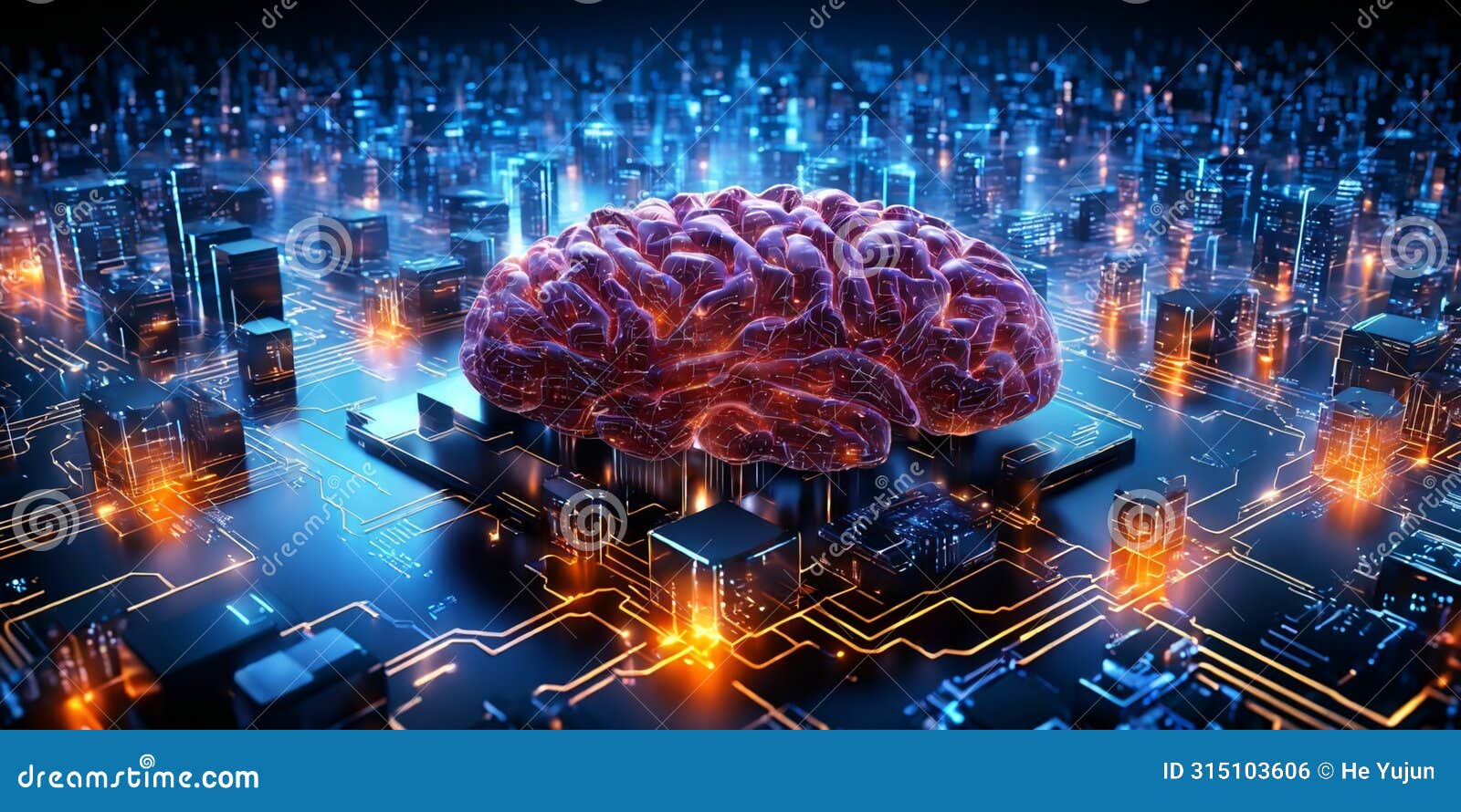 Artificial Intelligence Neurological Data Brain,Industrial Brain,Gpu ...