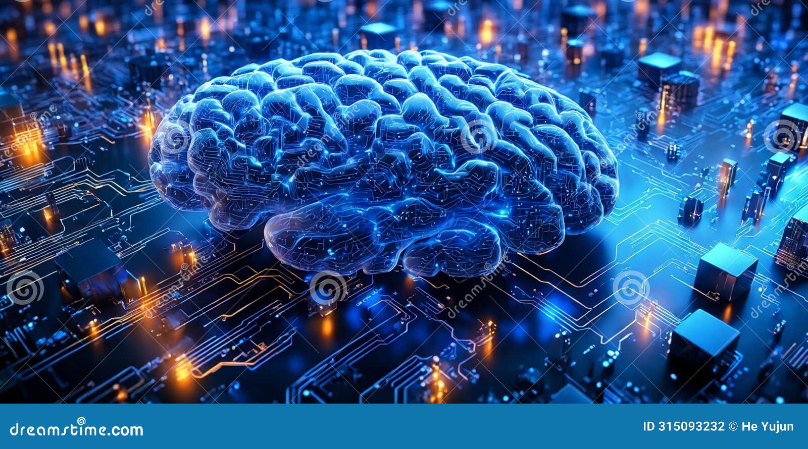 Artificial Intelligence Neurological Data Brain?Industrial Brain Stock ...