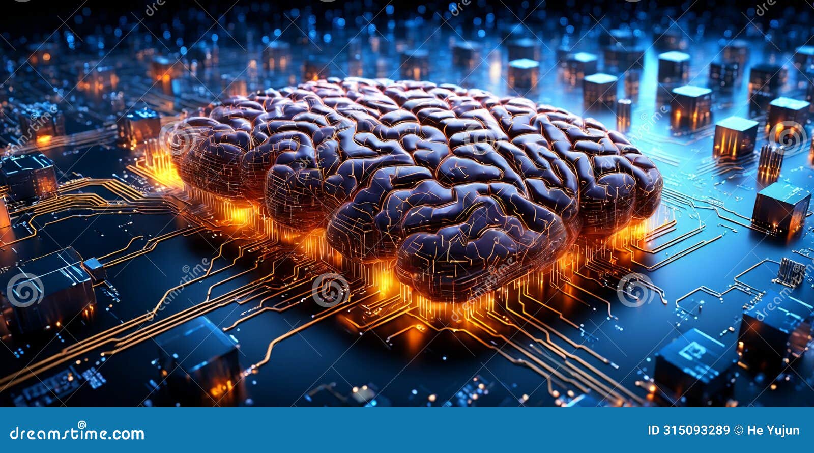 Artificial Intelligence Neurological Data Brain?Industrial Brain Stock ...