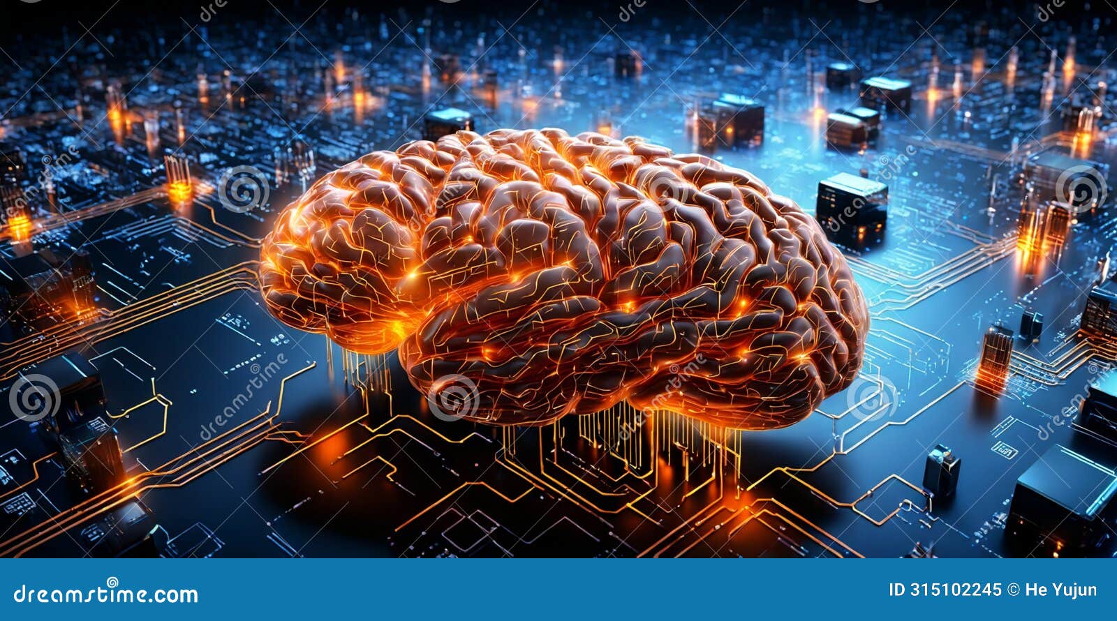 Artificial Intelligence Neurological Data Brain?Industrial Brain Stock ...