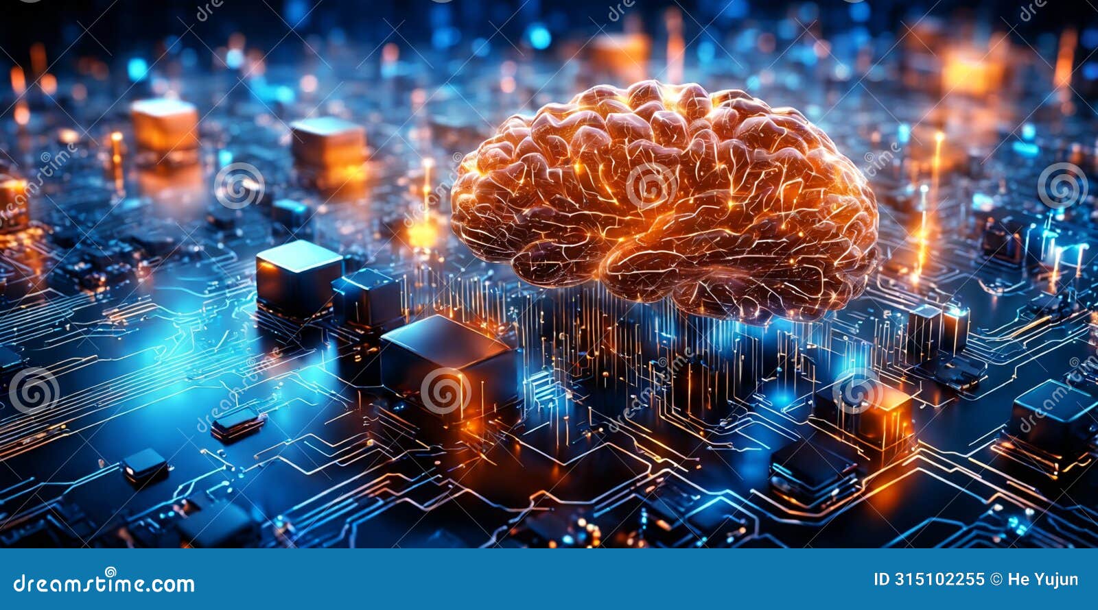 Artificial Intelligence Neurological Data Brain?Industrial Brain Stock ...