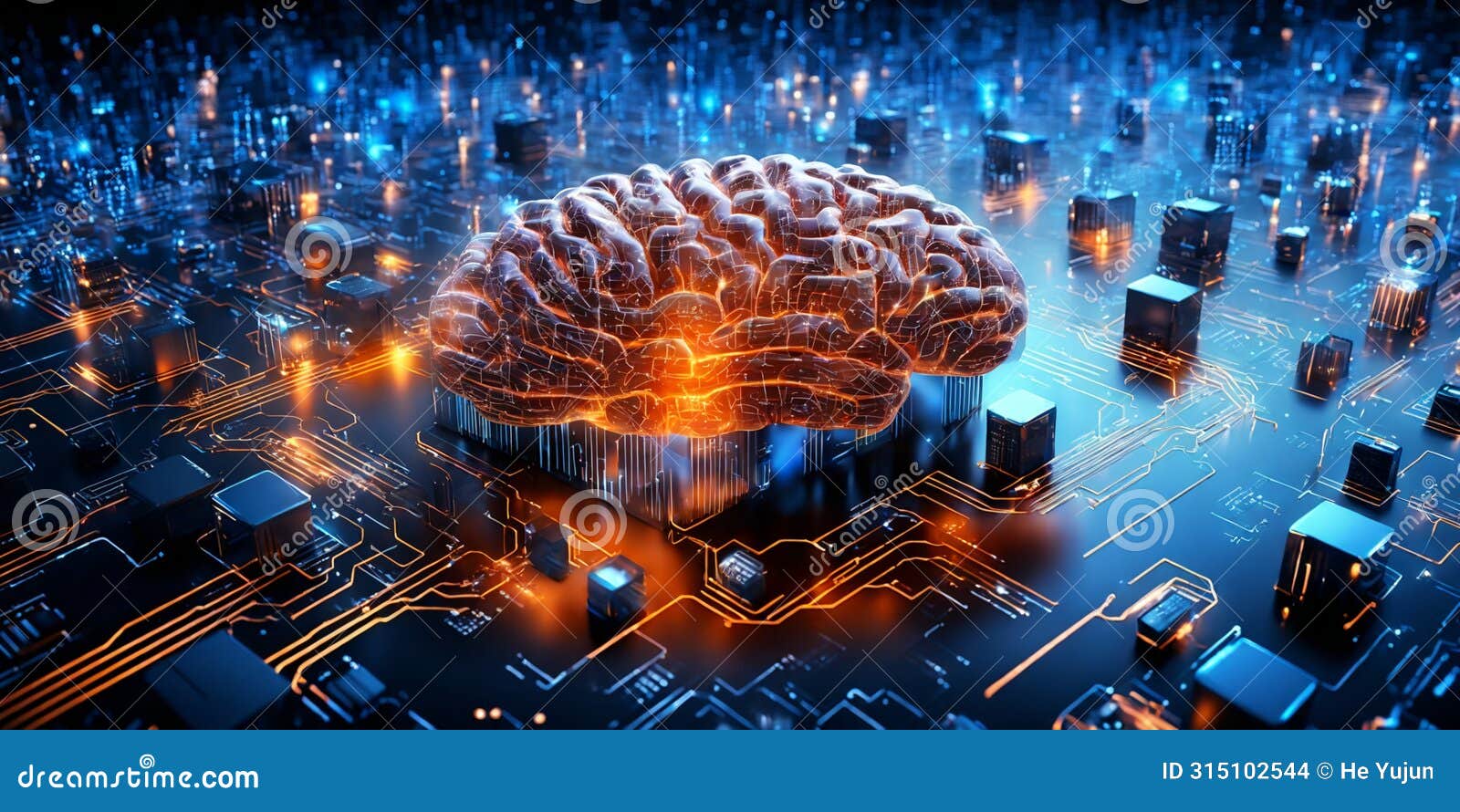 Artificial Intelligence Neurological Data Brain?Industrial Brain Stock ...