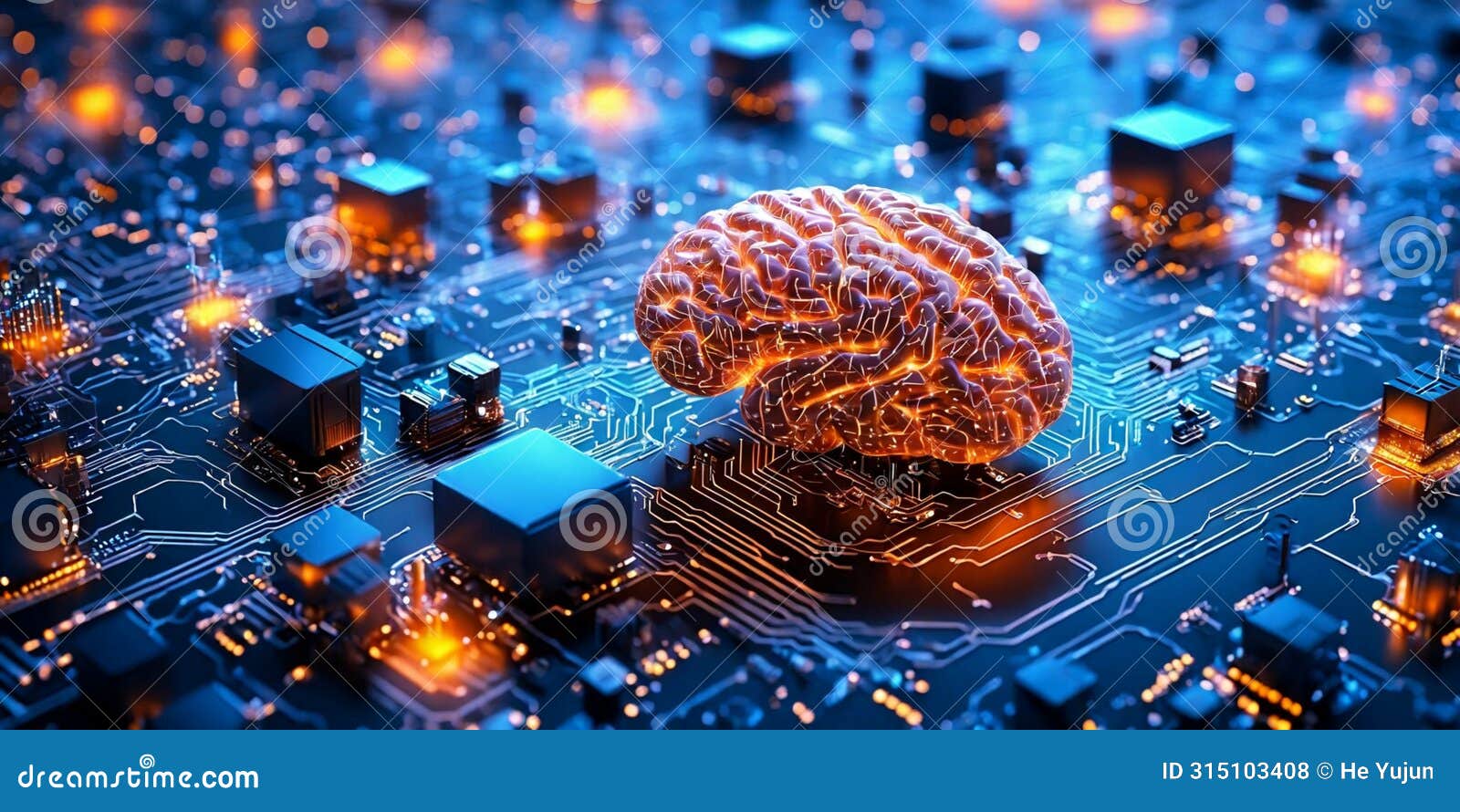 Artificial Intelligence Neurological Data Brain,Industrial Brain,Gpu ...