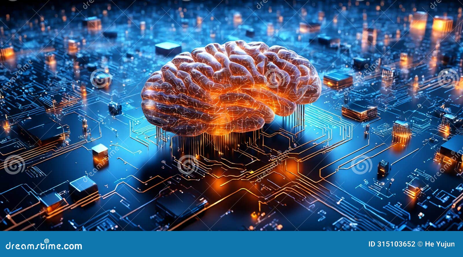 Artificial Intelligence Neurological Data Brain,Industrial Brain,Gpu ...