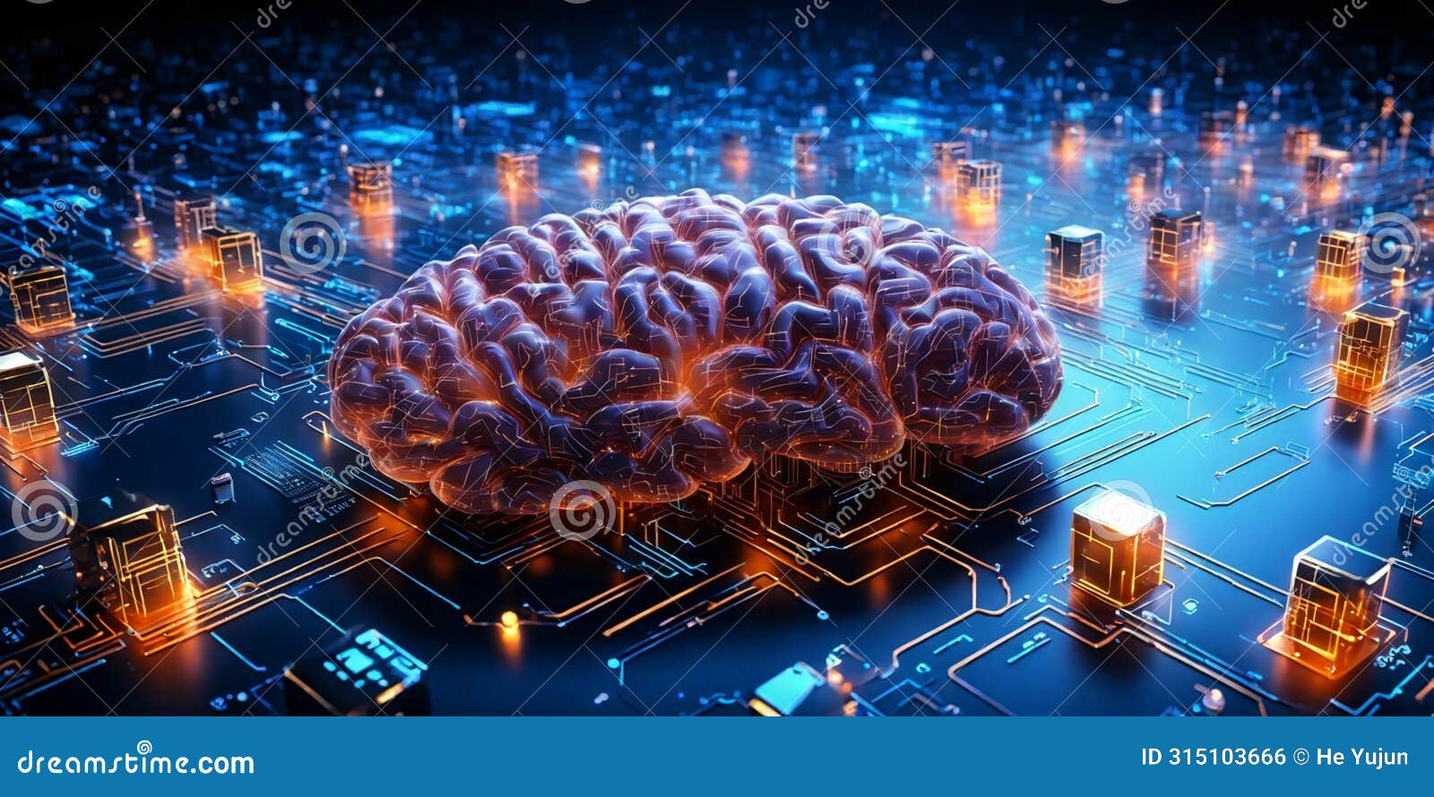 Artificial Intelligence Neurological Data Brain,Industrial Brain,Gpu ...